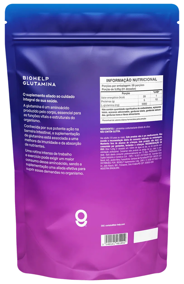 Glutamina - BIOHELP – Biohelp