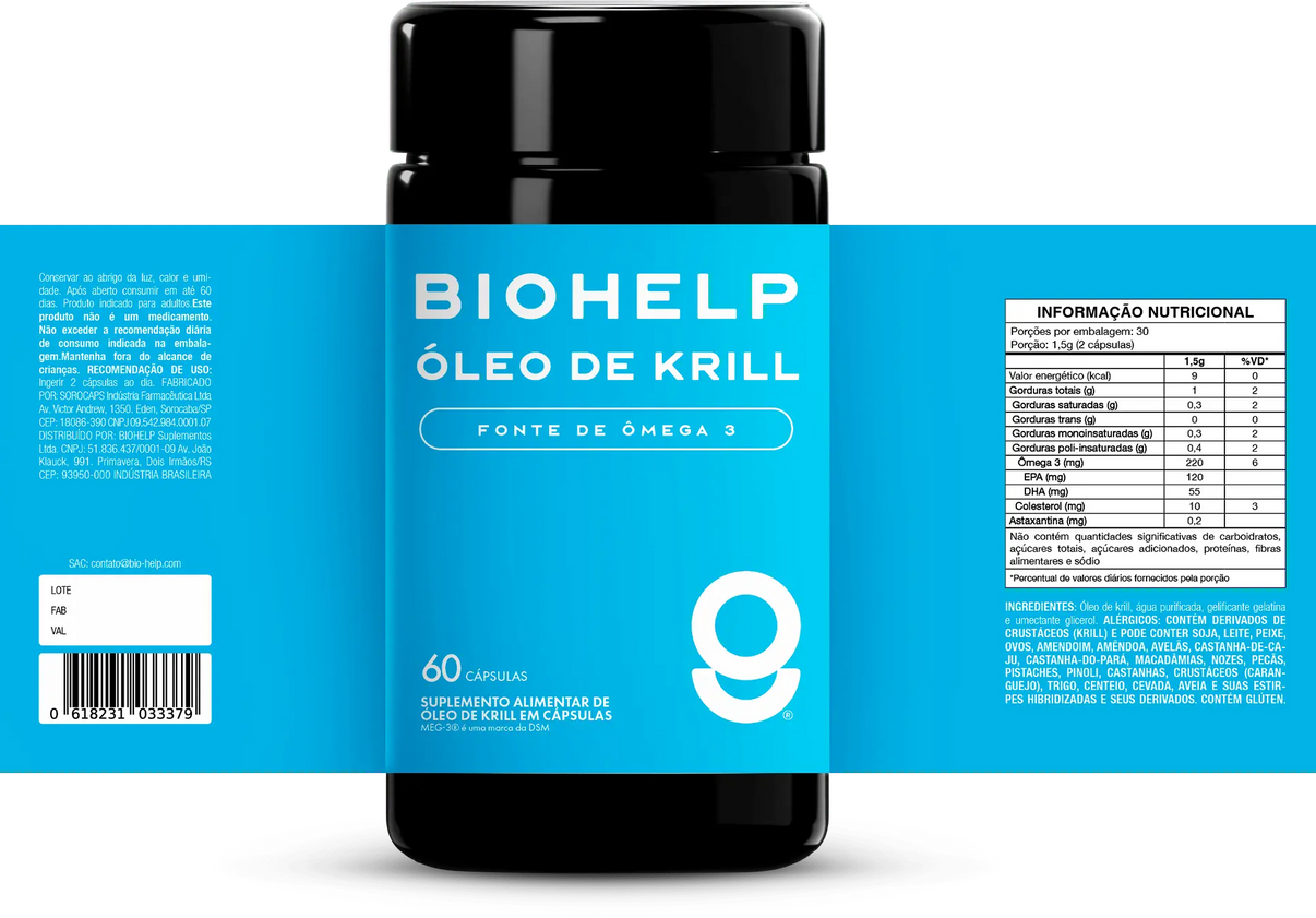 Óleo de Krill - BIOHELP – Biohelp
